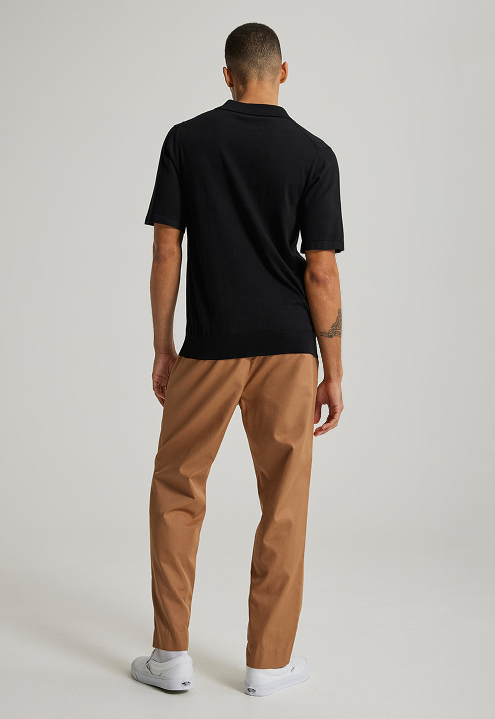 Pointier Cotton Polo in Black