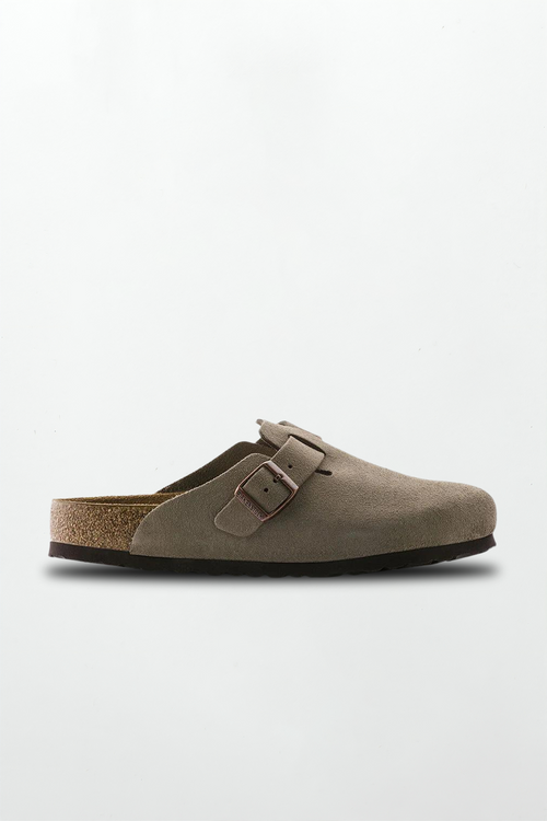 Birkenstock - Boston | Suede - Leather in Taupe (Soft Footbed)