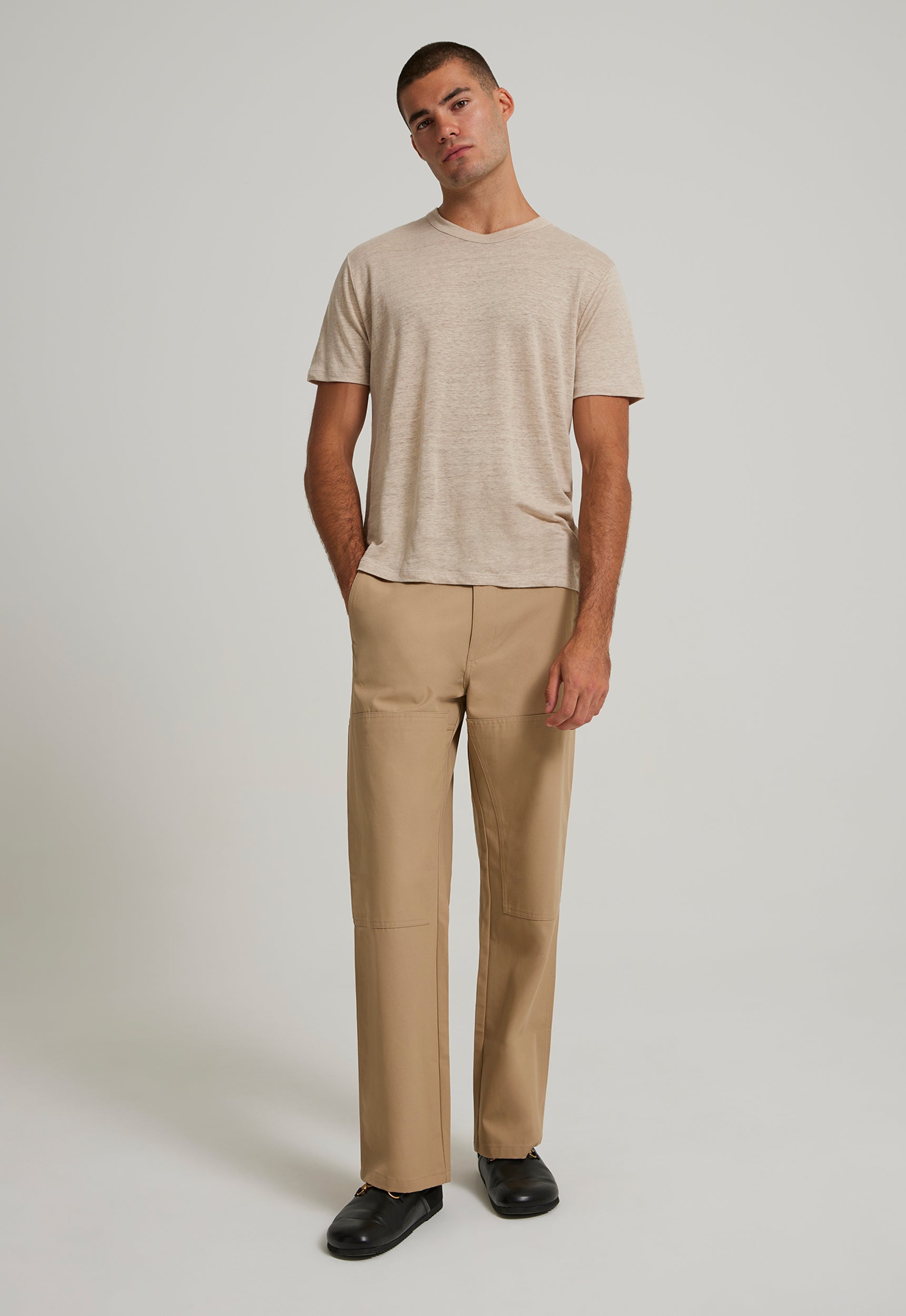Line Linen Tee in Canas